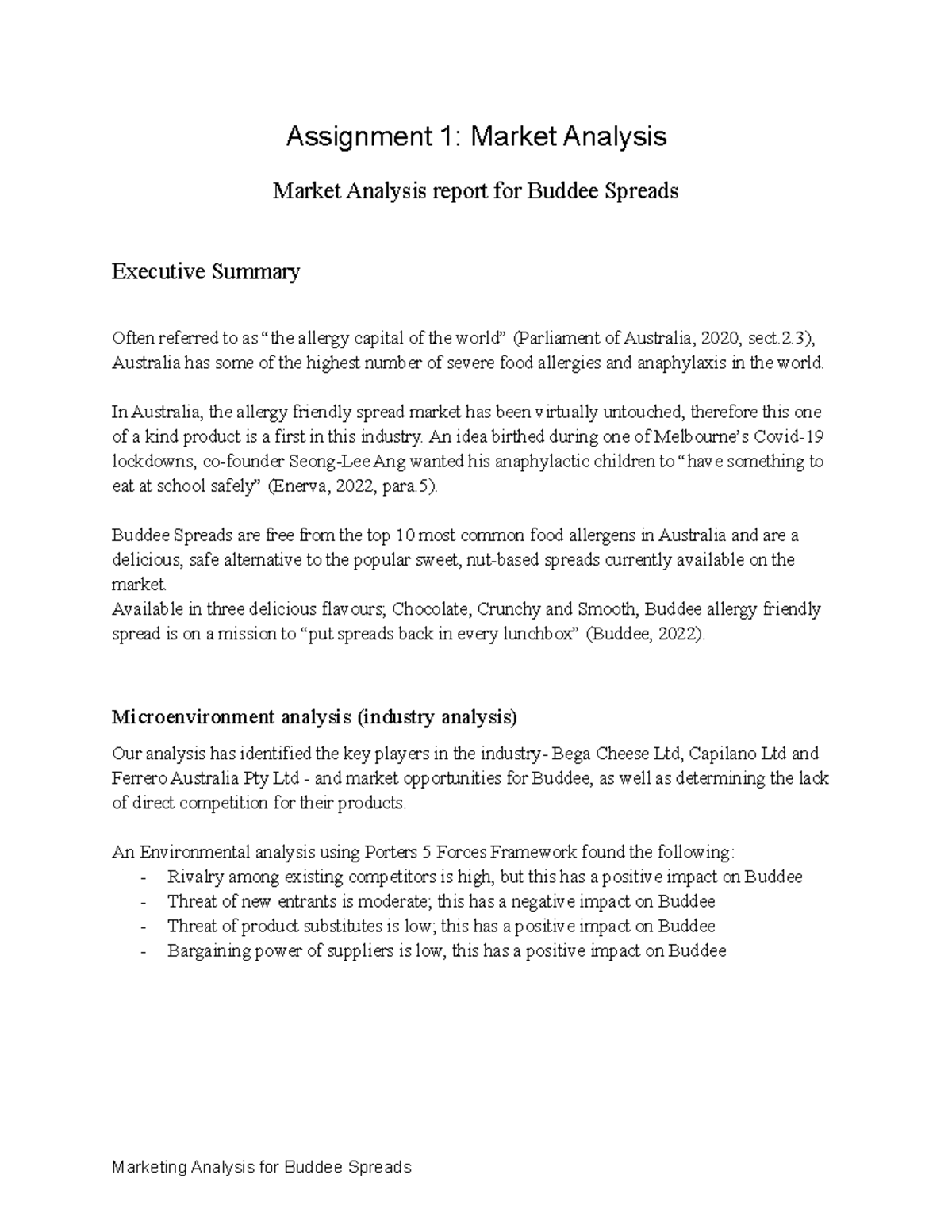 MKT60010 - Market Analysis - Assignment 1: Market Analysis Market ...