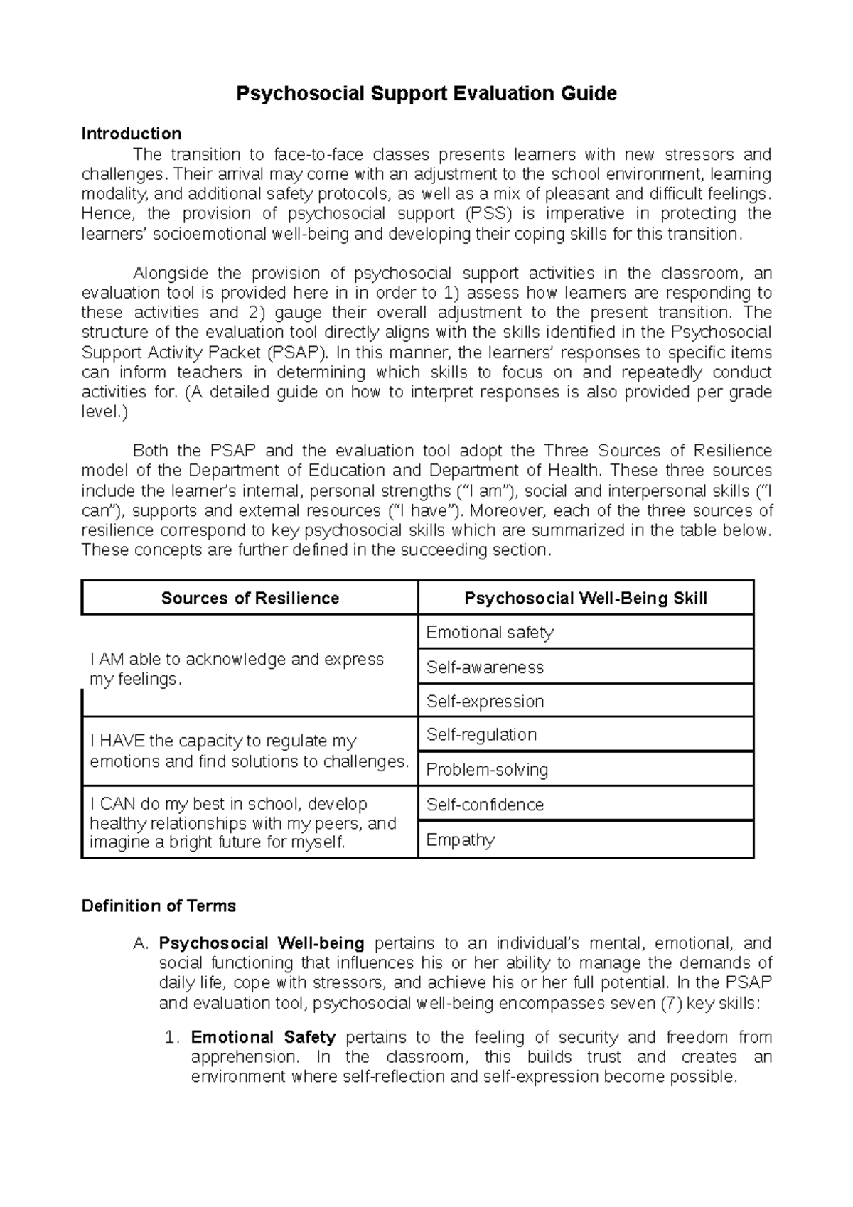 Printable PSAP-Monitoring-Guide-and-Tools-for-JHS - Psychosocial ...