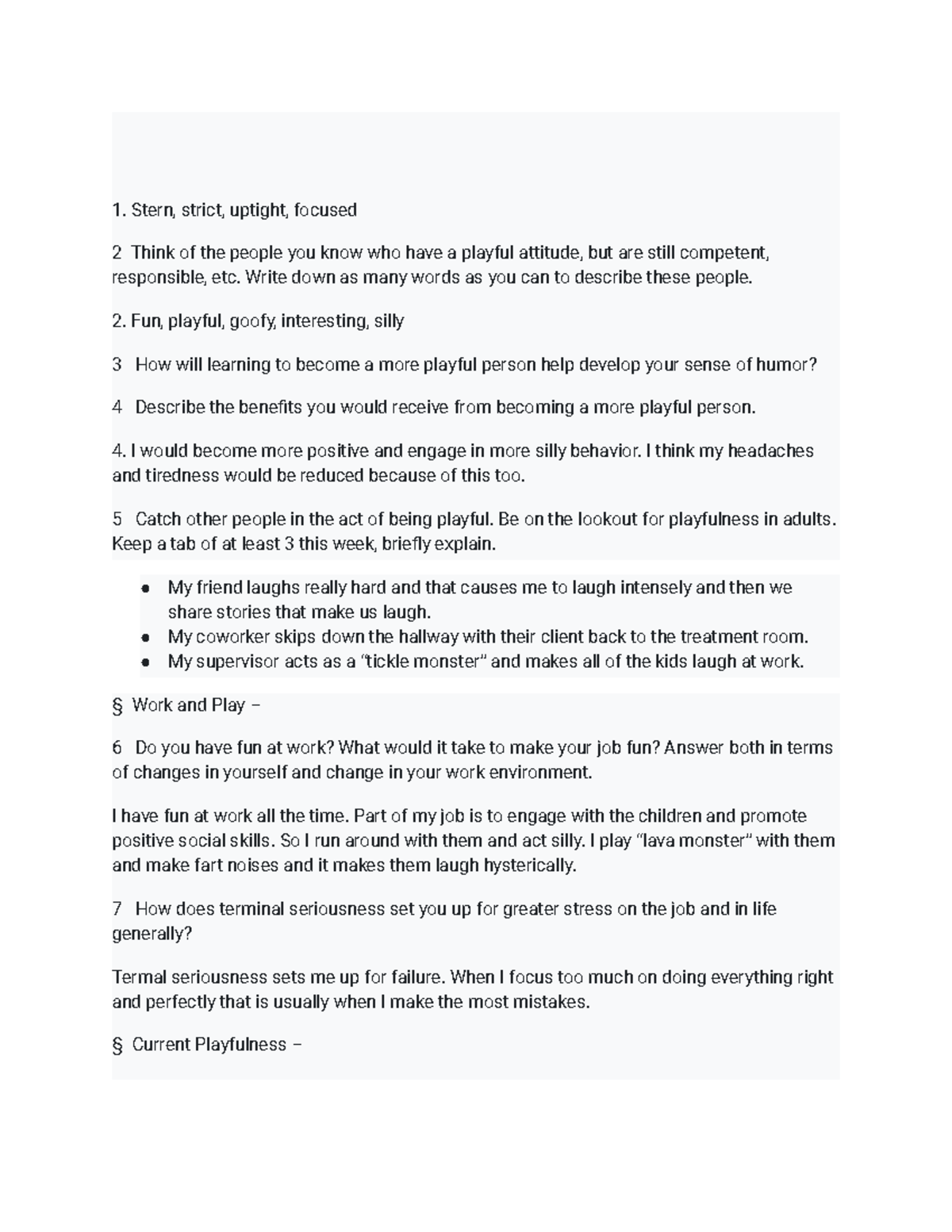 HS Laughter as Therapy assignment - Stern, strict, uptight, focused 2 ...