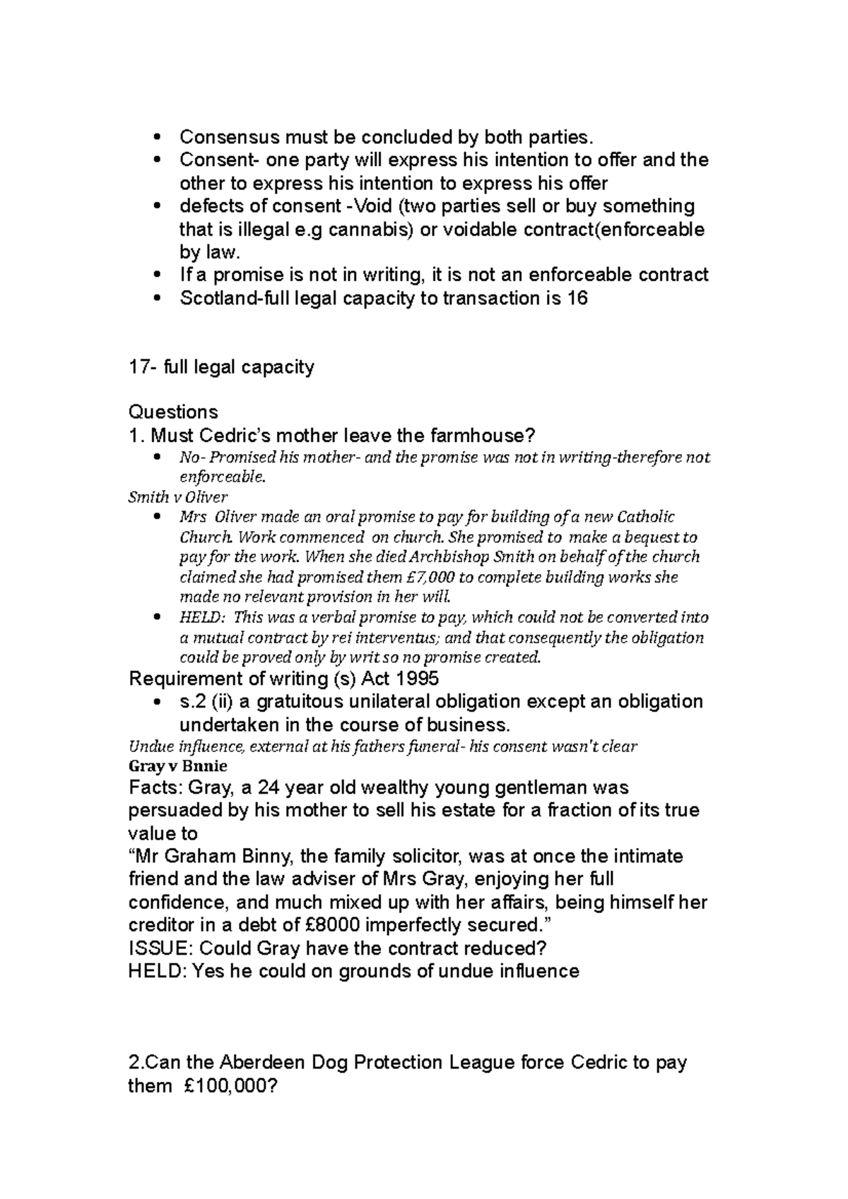 Tutorial 2 - none - Consensus must be concluded by both parties ...