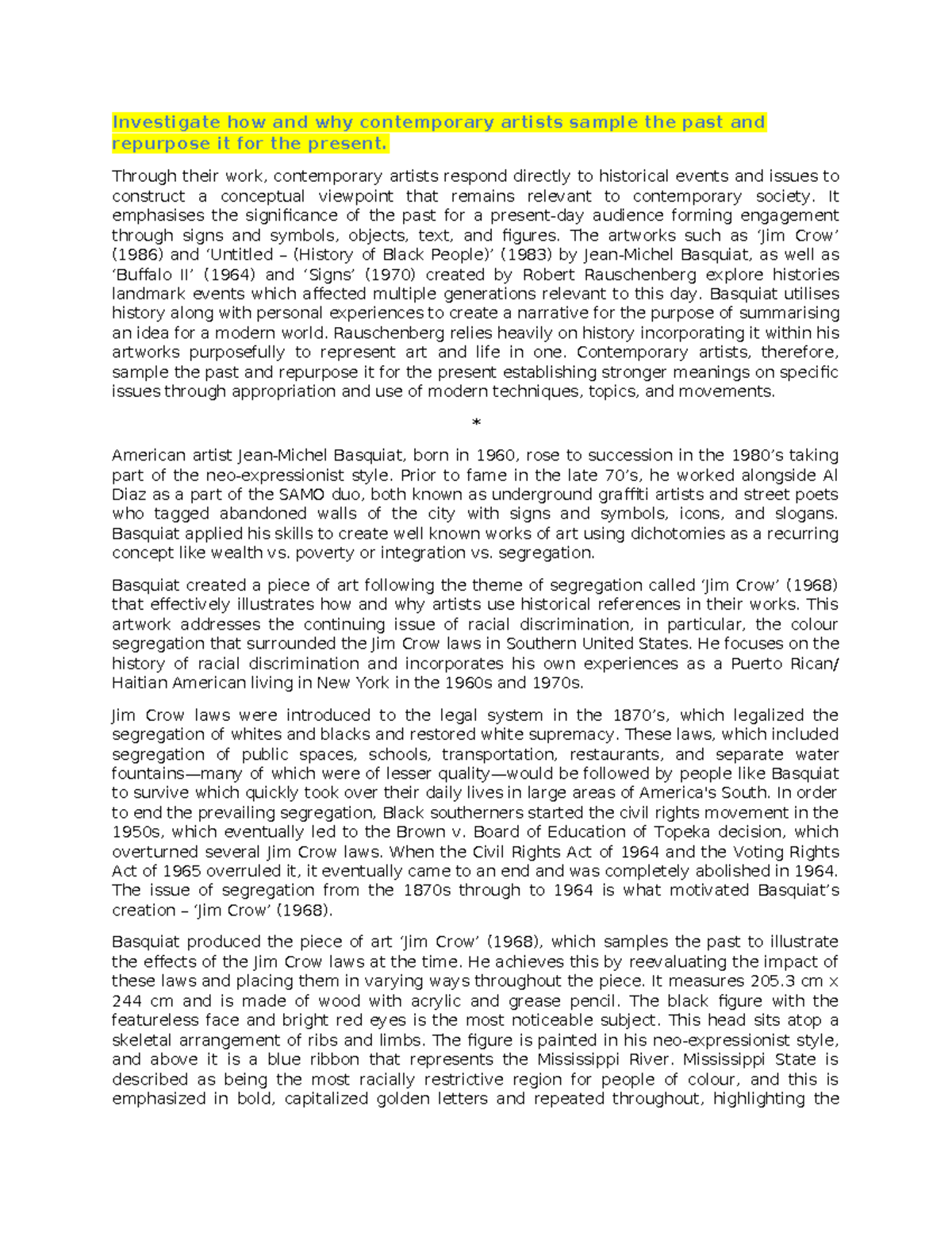 Contemporary Artists - Investigate how and why contemporary artists ...