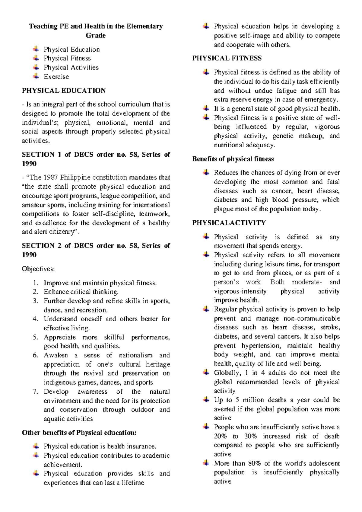 Teaching PE AND Health - Teaching PE and Health in the Elementary Grade ...