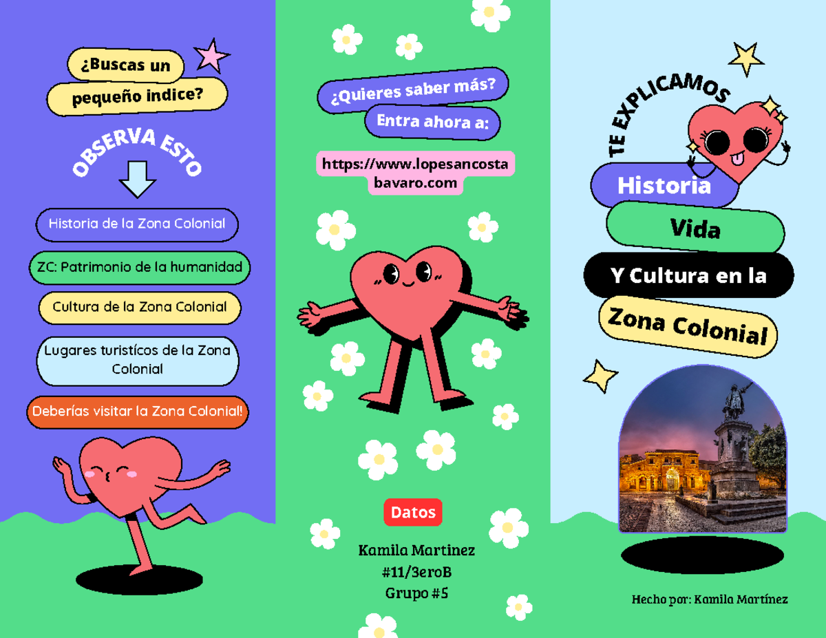 Green Pink Colorful Mental Health Trifold Brochure - Historia Vida Y ...