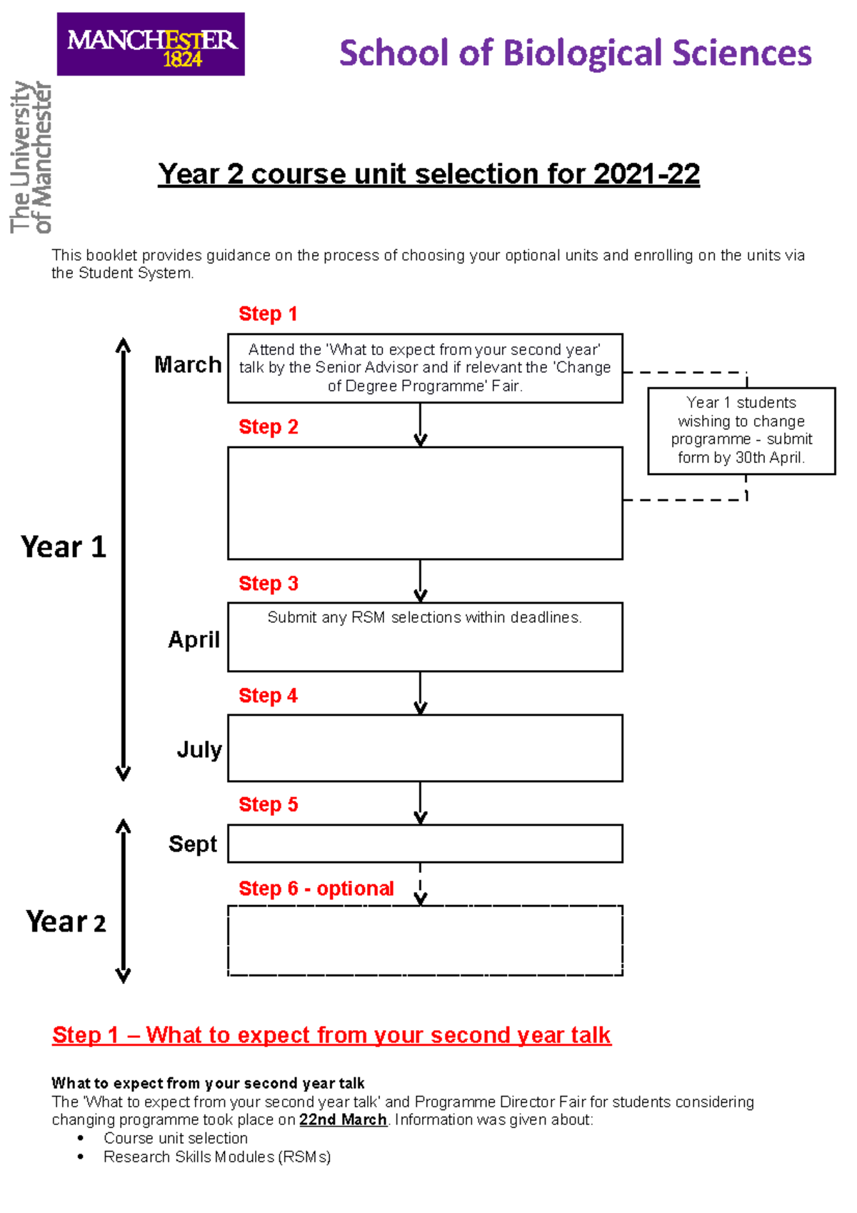 Course Unit Selection - Second year choices 2021 22 - Year 2 course ...