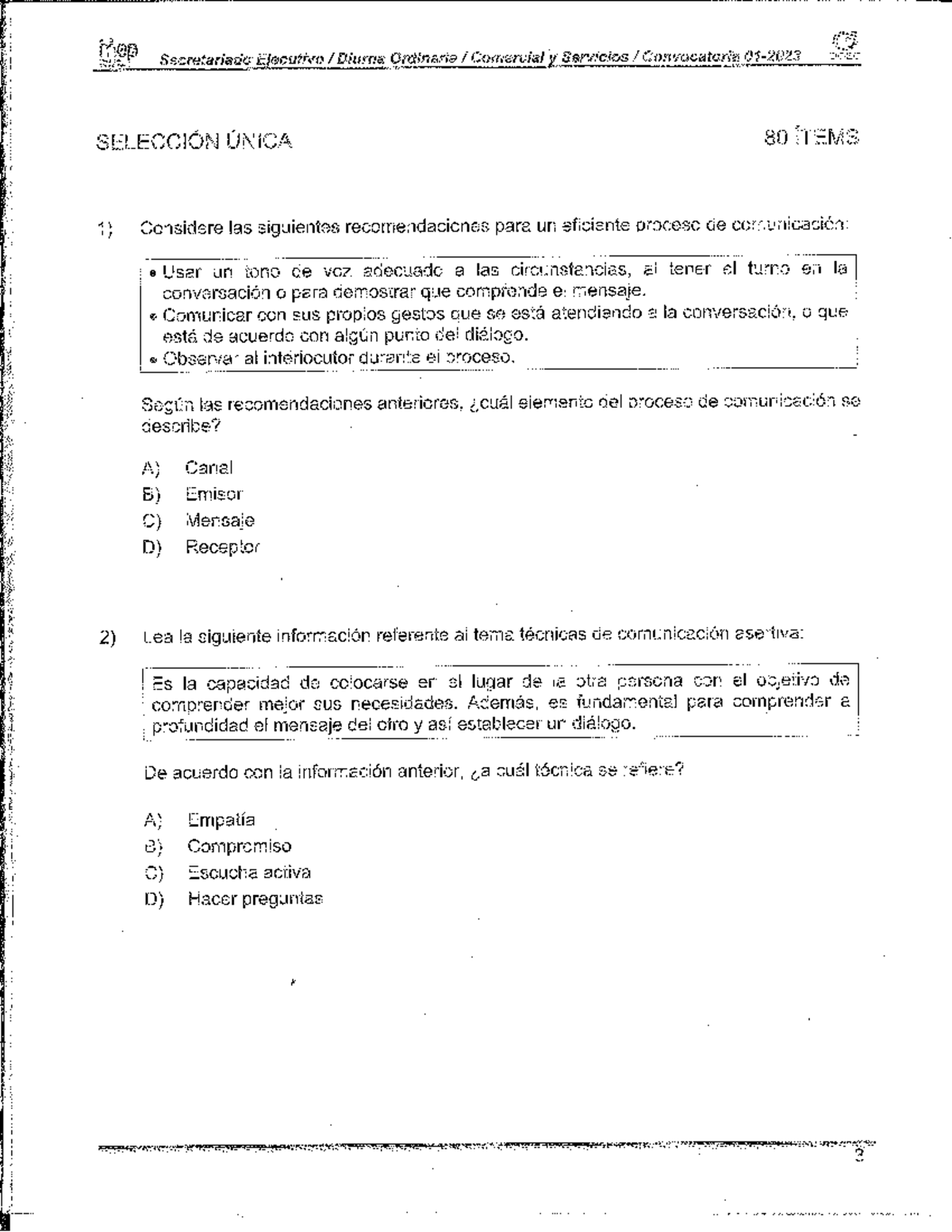 Secretariado 01-23 (1) OTRO Examen - mep Secretariado Ejecutivo Diurna ...
