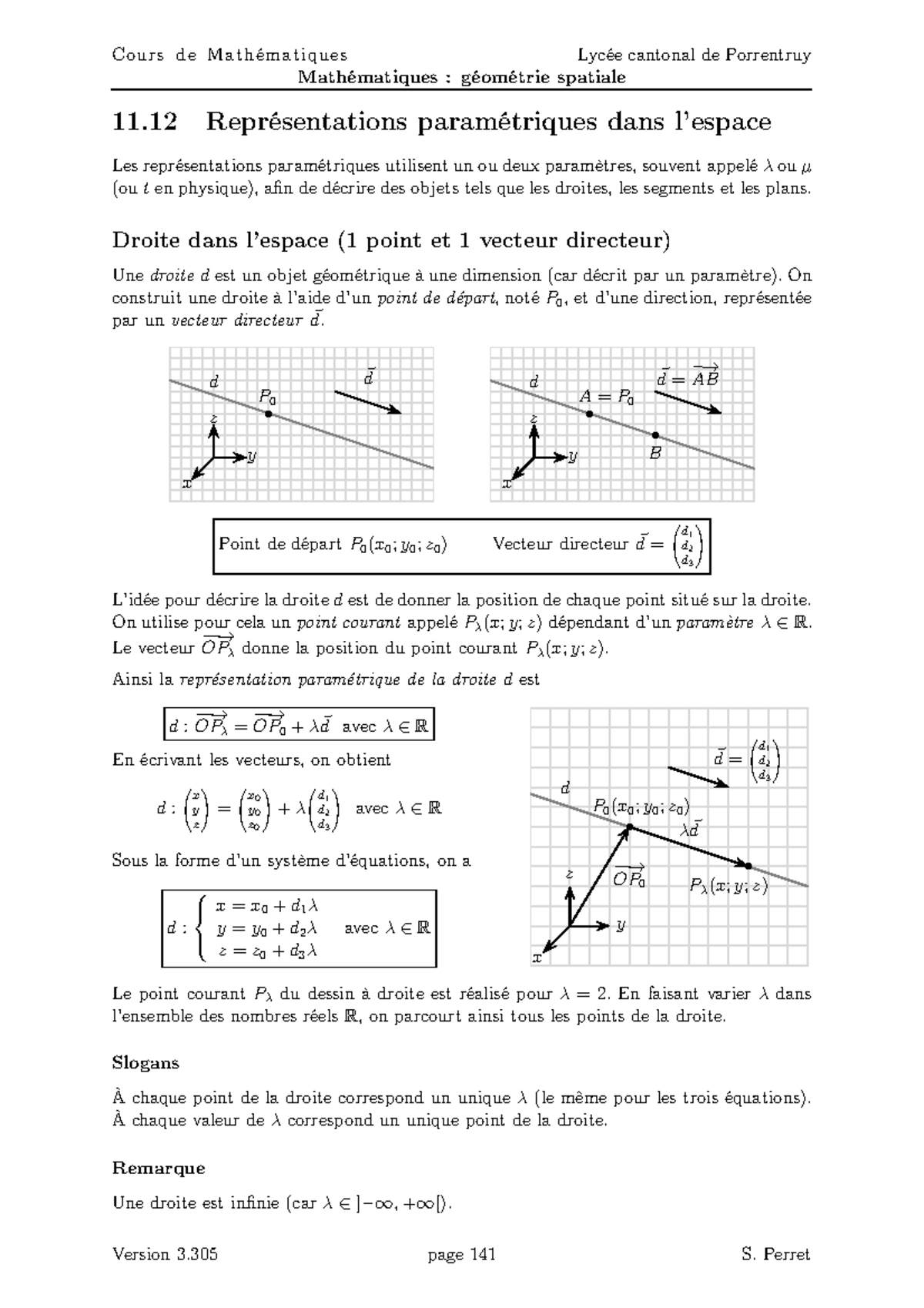 Cours DF-51 - Cours de Mathématiques Mathématiques : géométrie spatiale ...