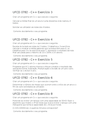 Conceitos e exercícios de Programação 2010 - Conceitos e Exercícios de ...
