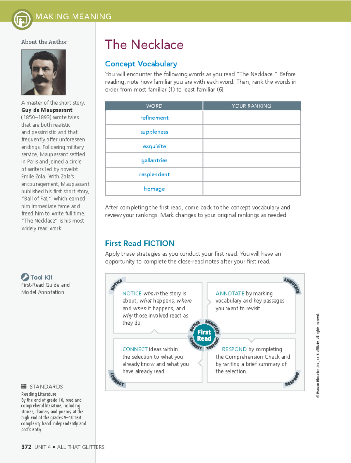 The Necklace - notes - © Pearson Education, Inc., or its affiliates ...