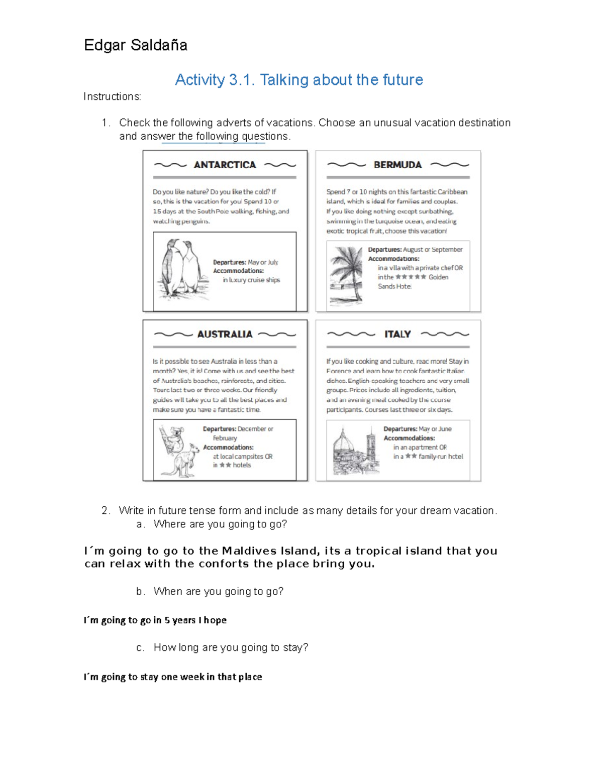 Activity 3 English - Les dejo este documento para el apoyo y facilidad ...