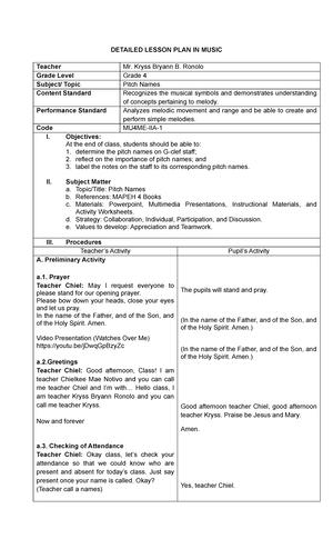 The Six Trigonometric Ratios Lesson Plan - Prepared by: MARY JOY B ...