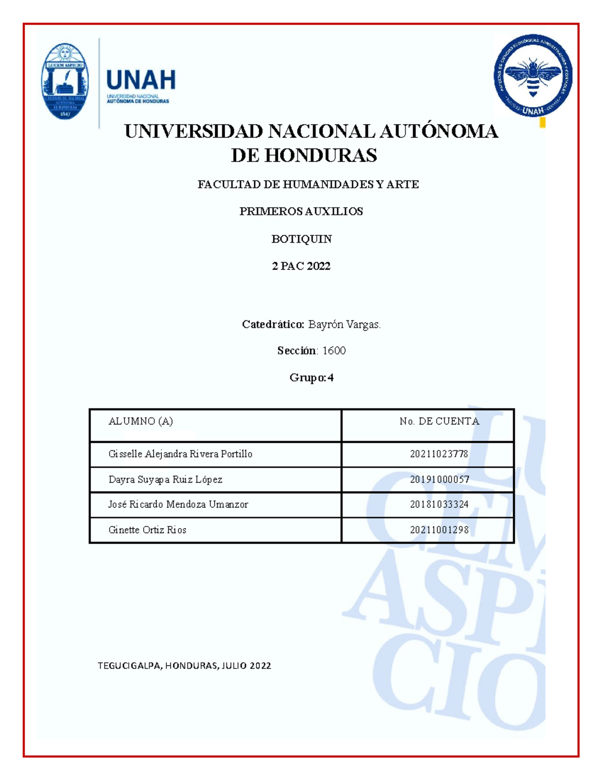 EL Botiquin EN EL Ambito Deportivo-1 - UNIVERSIDAD NACIONAL AUTÓNOMA DE ...