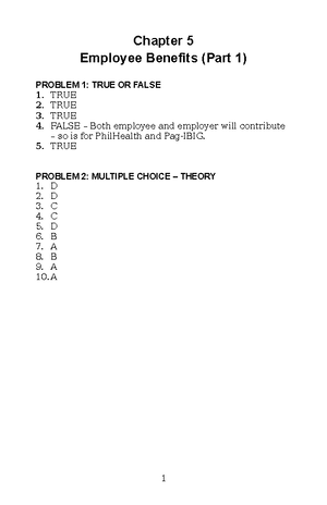 SOL. MAN. Chapter 9 Income Taxes 2021 - Chapter 9 Income Taxes PROBLEM 1: TRUE OR FALSE 1. FALSE ...