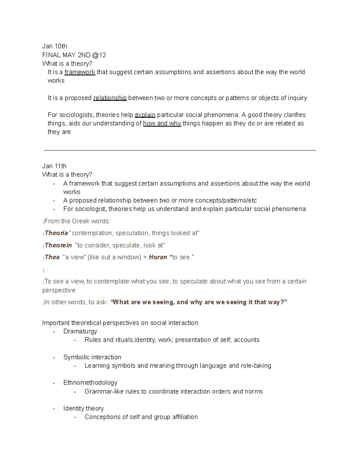 Soc 401 - powerpoint slides - Jan 10th FINAL MAY 2ND @ What is a theory ...