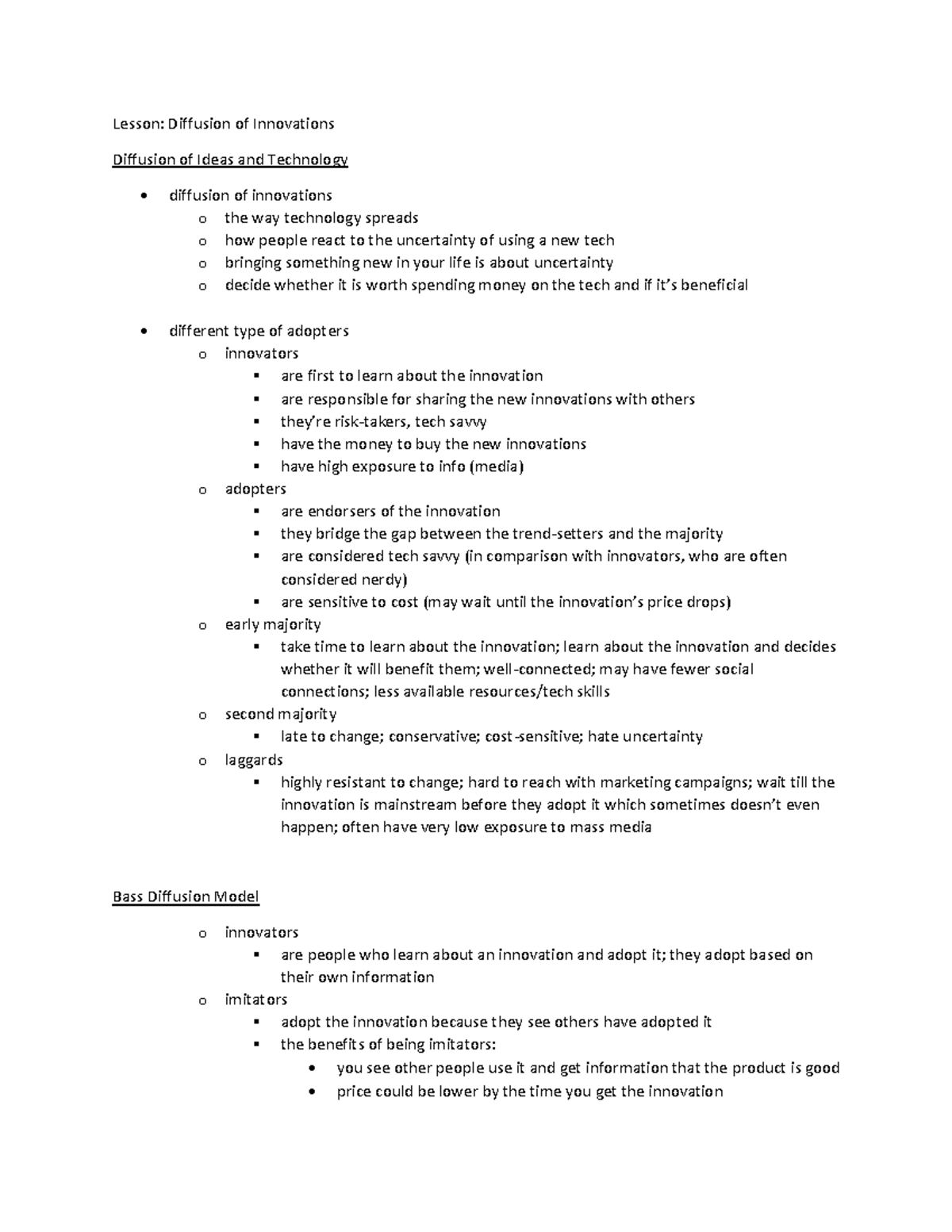 Diffusion of Technological Innovations - Lesson: Diffusion of ...