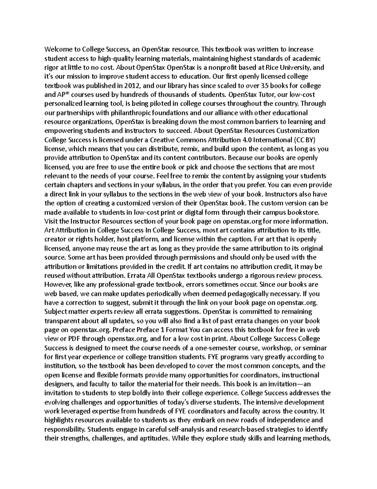 Reading 8 - Welcome to College Success, an OpenStax resource. This ...