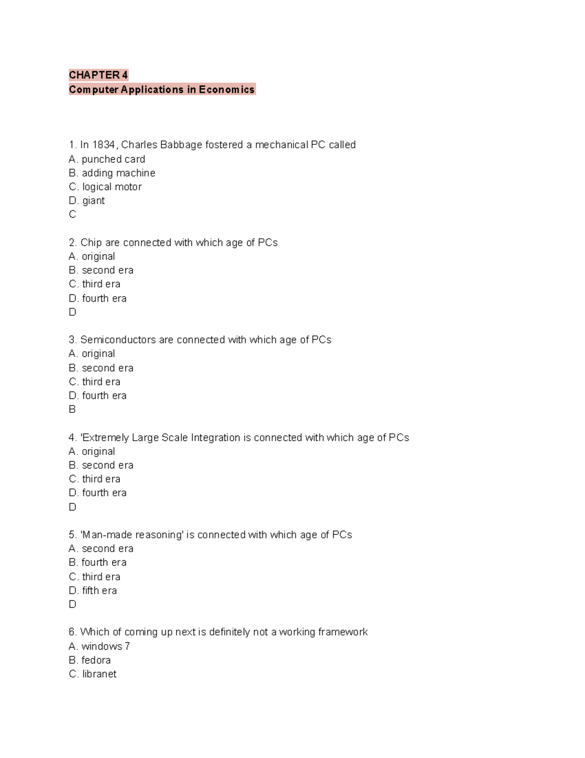 Chapter 4 Computer Applications in Economics - CHAPTER 4 Computer ...