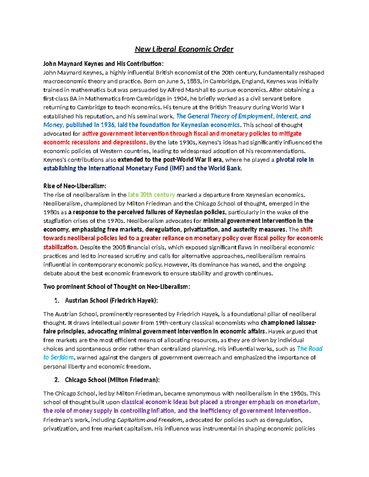 New Liberal Economic Order - Born on June 5, 1883, in Cambridge ...