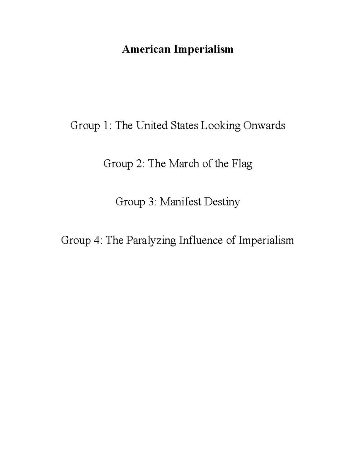 Imperialism 11 - American Imperialism Group 1: The United States ...