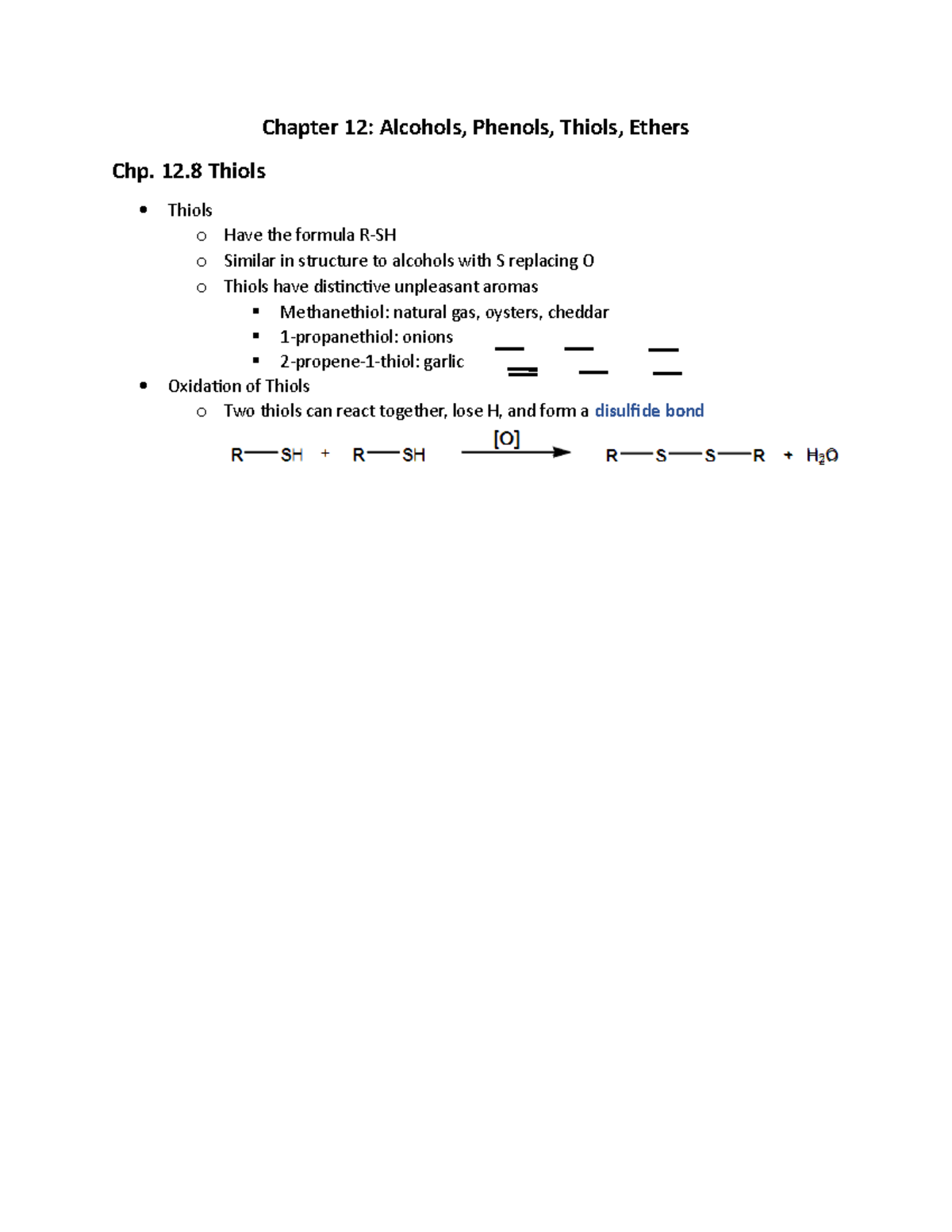 Chapter 12 section 8 lecture notes - MATH 2008 - Chapter 12: Alcohols ...
