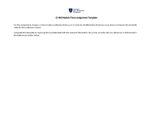 CJ 346 Module Three Practice Activity Template - CJ 346 Module Three ...