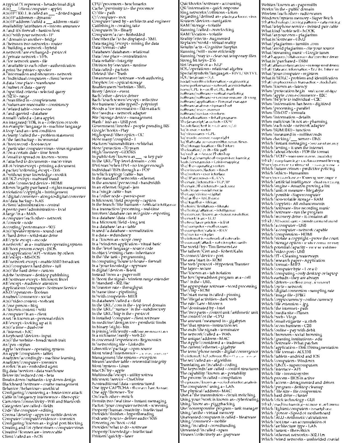 CP102 cheat sheet - A typical/X represent - hexadecimal digit A(n ...