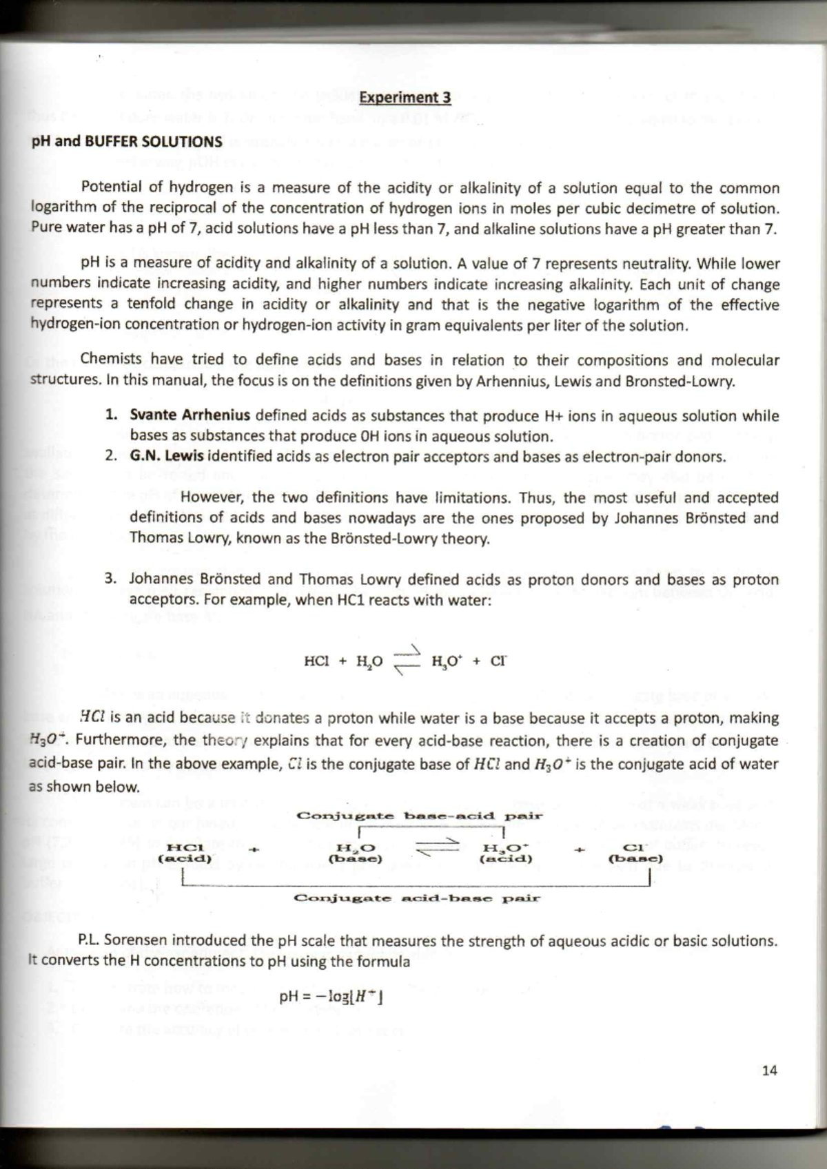 Exp 3 (biochem lab) - lab report - Experiment 3 pH and BUFFER SOLUTIONS ...