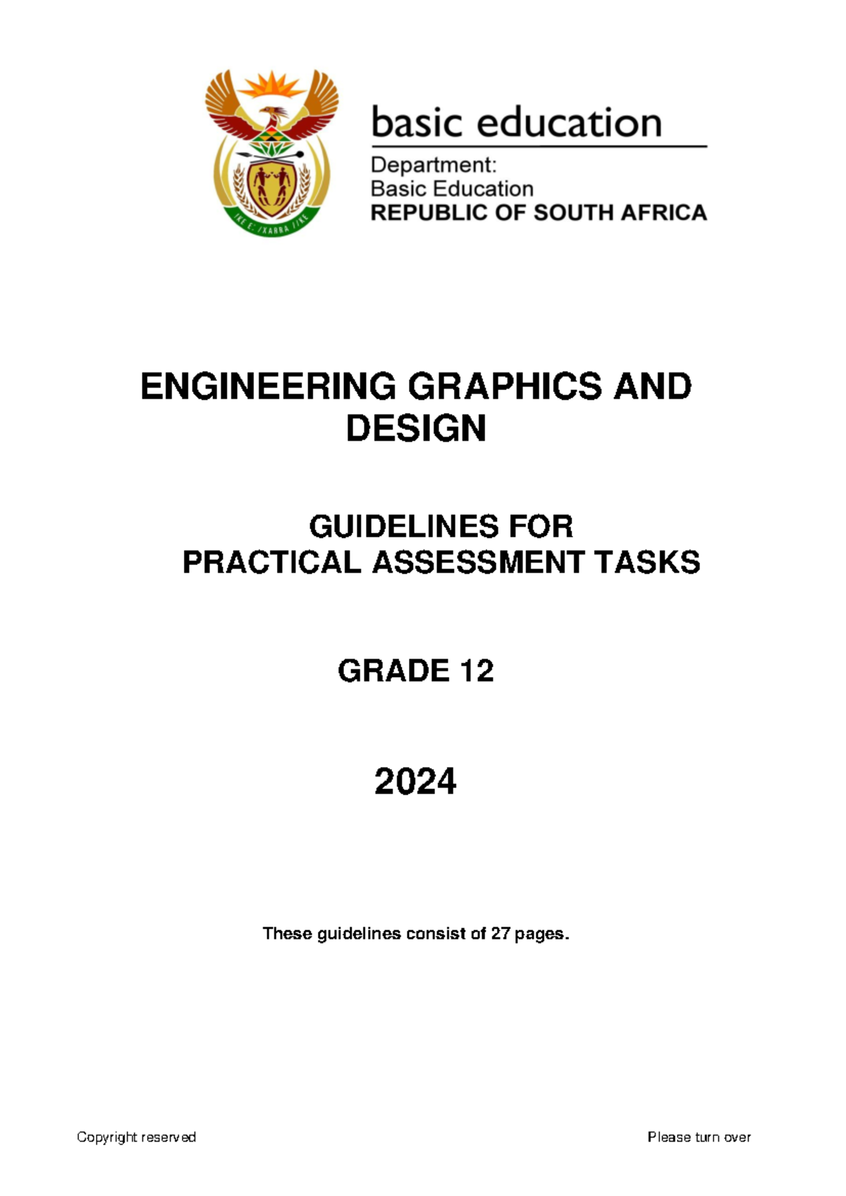 Engineering Graphics & Design PAT GR 12 2024 Eng 041210 - ENGINEERING ...