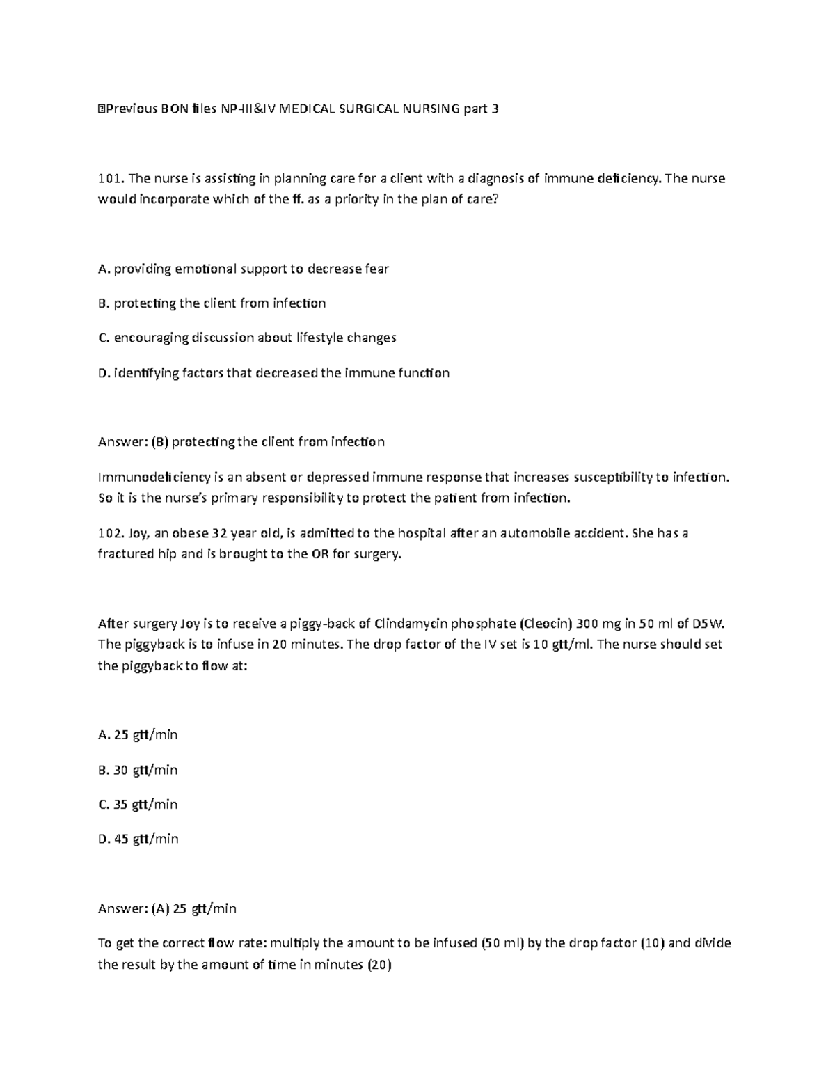 Medsurg - Bautista - Previous BON files NP-III&IV MEDICAL SURGICAL ...