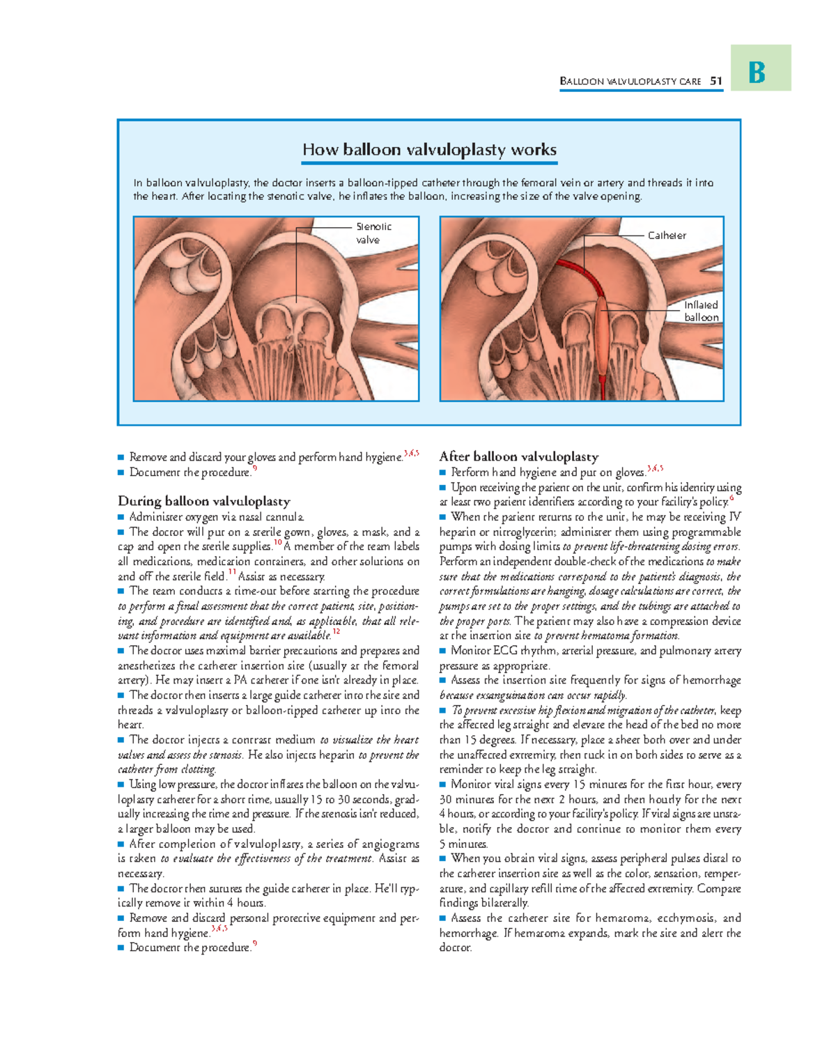 Nursing procedures 6 - BALLOON VALVULOPLASTY CARE 51 B Remove and ...