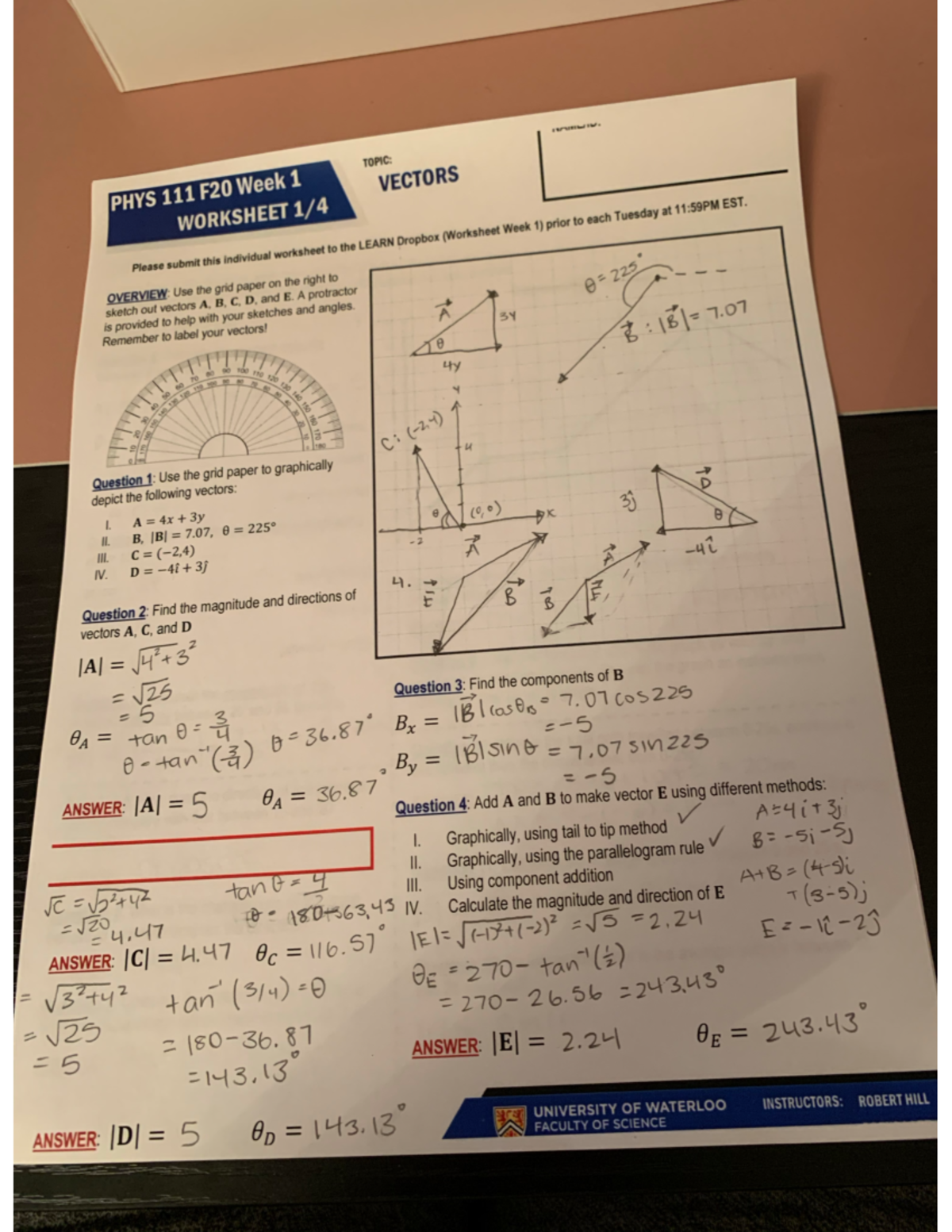 WEEK 1 WORKSHEETS - Phys 111 - Studocu