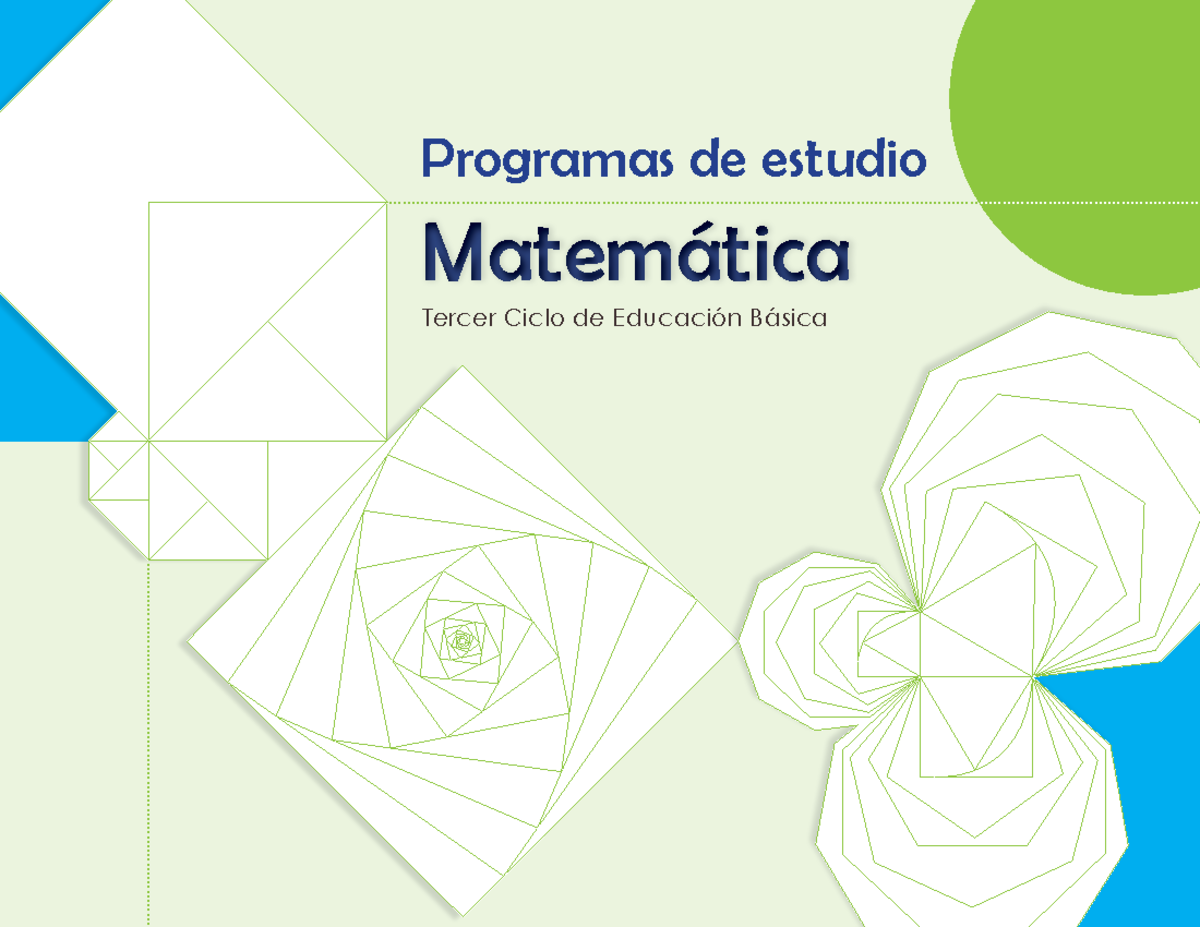 Programa de estudio de Tercer ciclo - Tercer Ciclo de Educación Básica ...