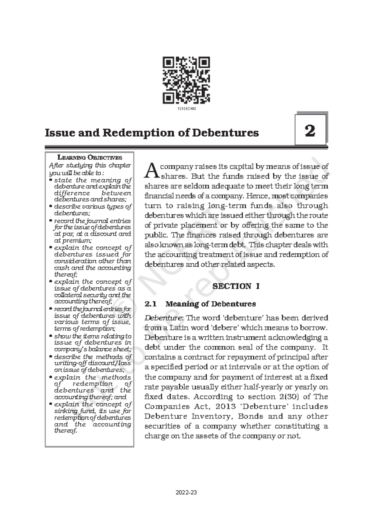 Leac202 - Ncert Accountancy Text Book Part 2 - A company raises its ...