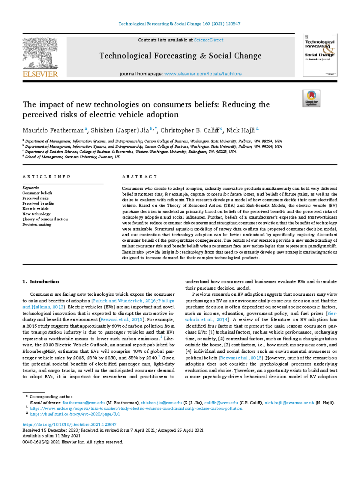 Featherman 2021 - Technological Forecasting & Social Change 169 (2021 ...