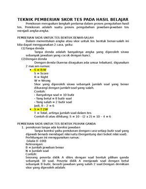 Teknik Penilaian Tes - TEKNIK PENILAIAN TES DEFINISI TES Secara umum ...