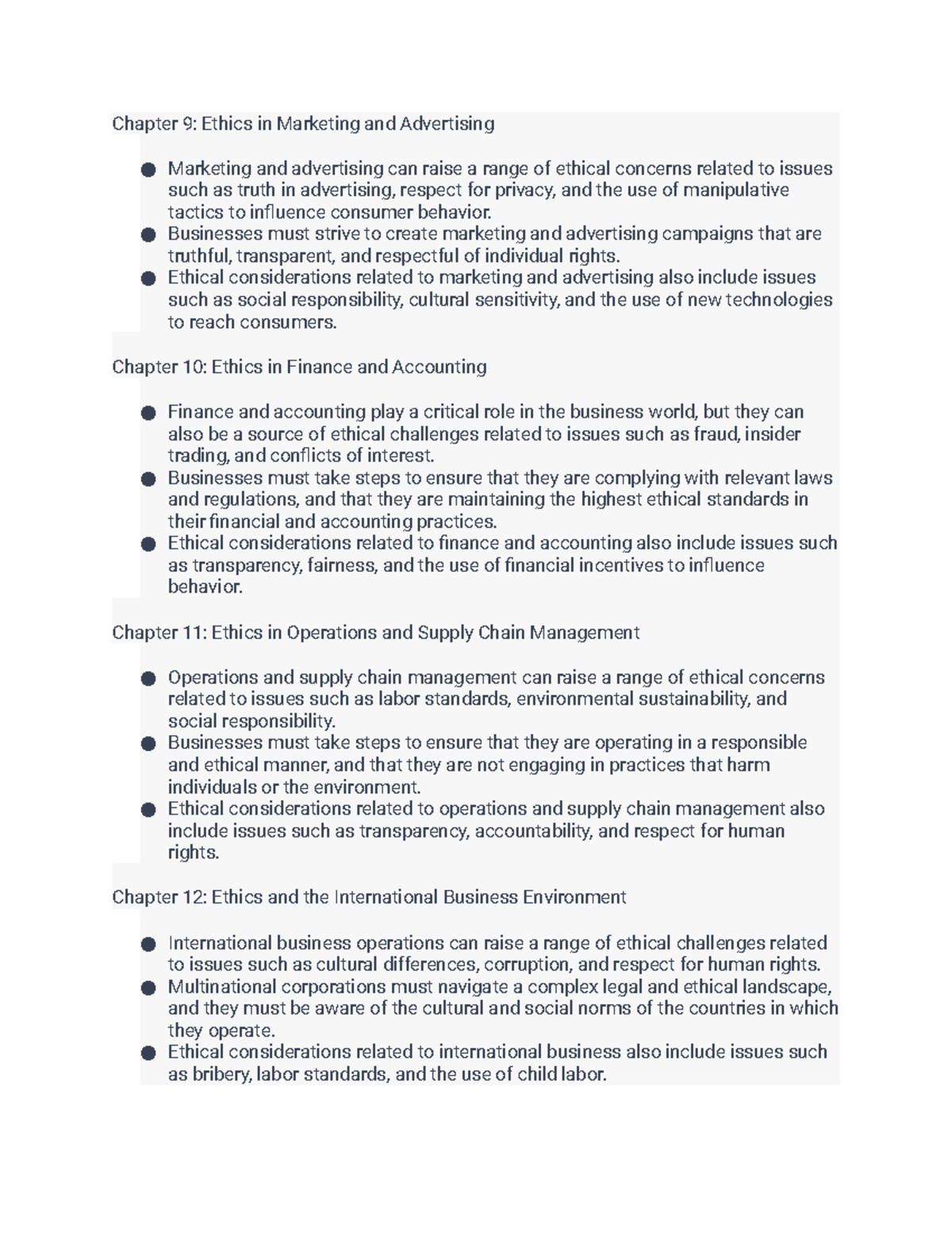 Business Ethics and Legal Environment - Chapter 9: Ethics in Marketing ...