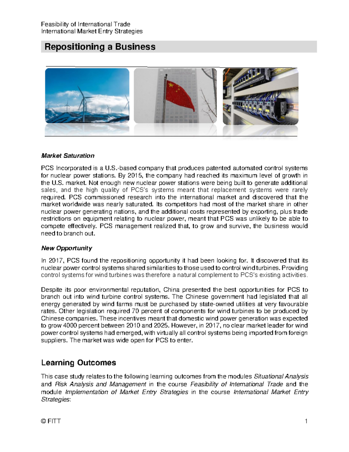 Casest 4 - case study - International Market Entry Strategies ...