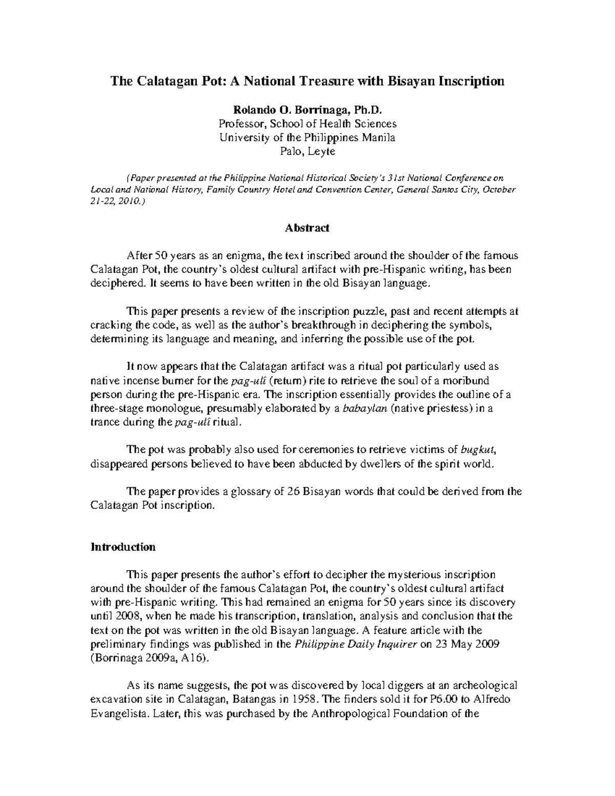 Calatagan-pot - history - The Calatagan Pot: A National Treasure with ...