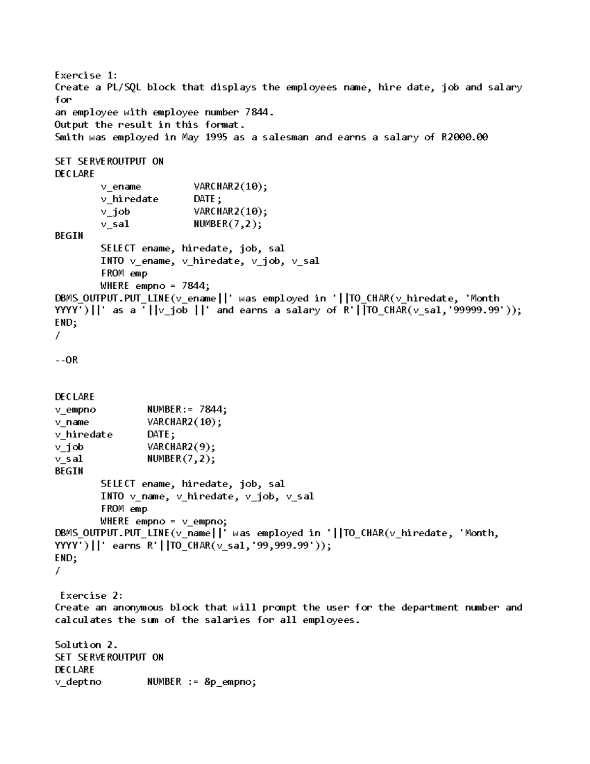 DSO23BT-exercises as @ 190520211 - Exercise 1: Create a PL/SQL block ...