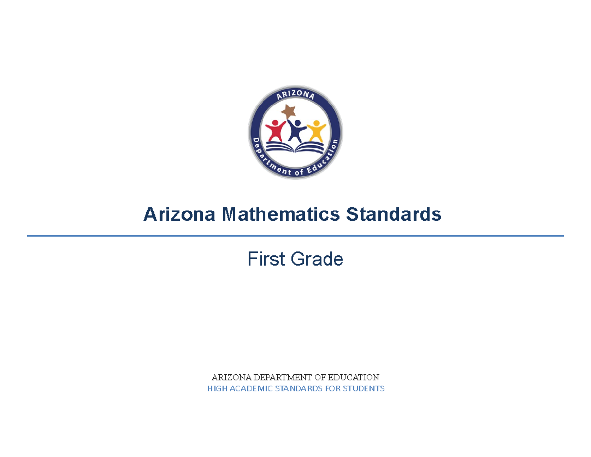 Mathematics 1stgrade standards - Arizona Mathematics Standards First ...