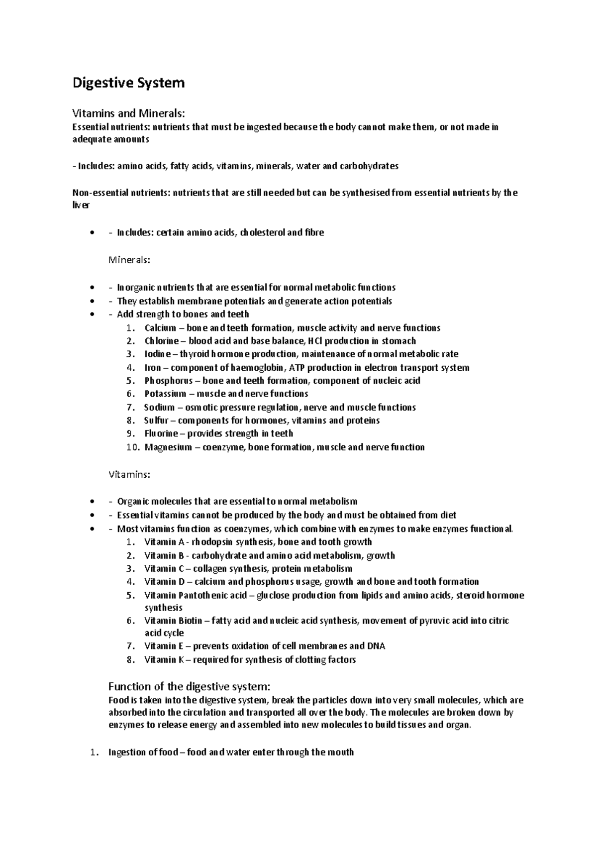 Digestive System - Warning: TT: undefined function: 32 Warning: TT: undefined function: 32 ...