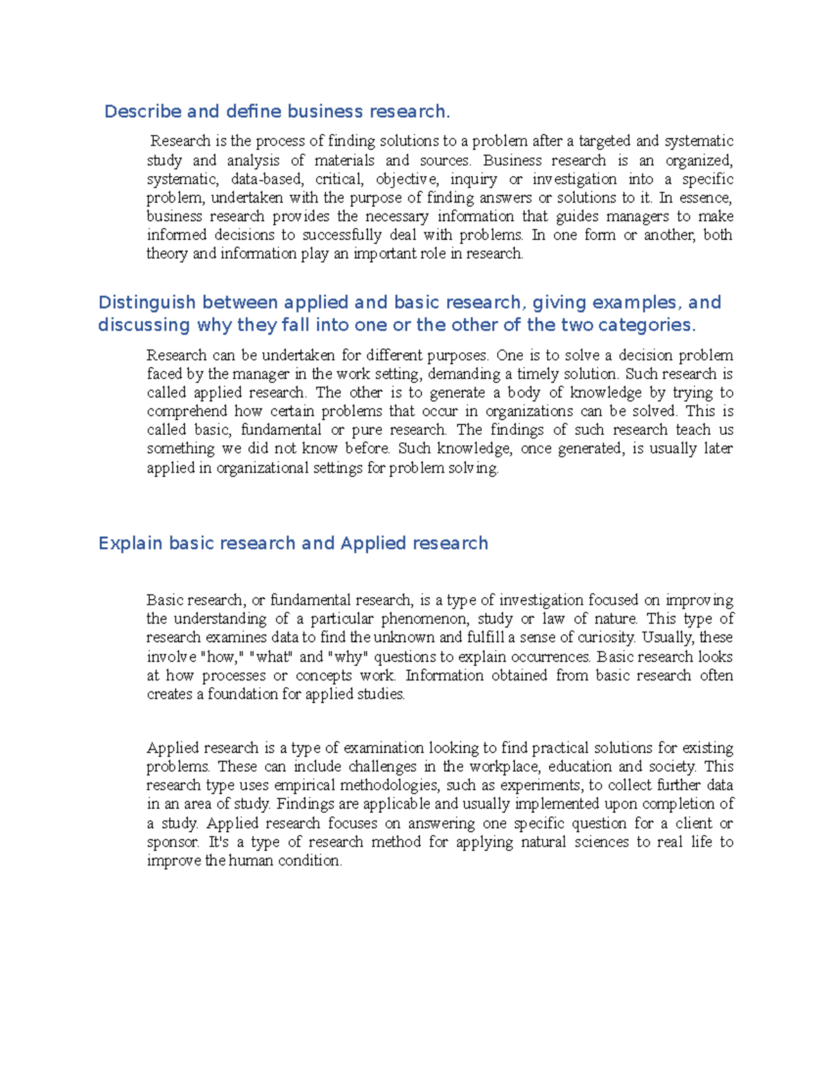 Midterm-review - Mid Term review for practice - Describe and define ...