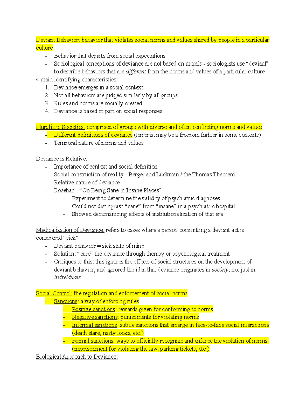 9/13/22 - Deviance and Crime - Deviant Behavior: behavior that violates ...