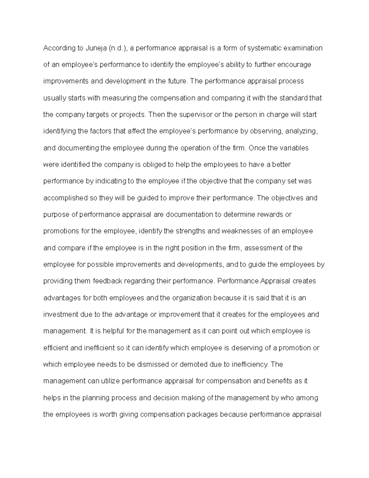 Performance Appraisal According To Juneja n A Performance performance-appraisal-according-to-juneja-n-a-performance