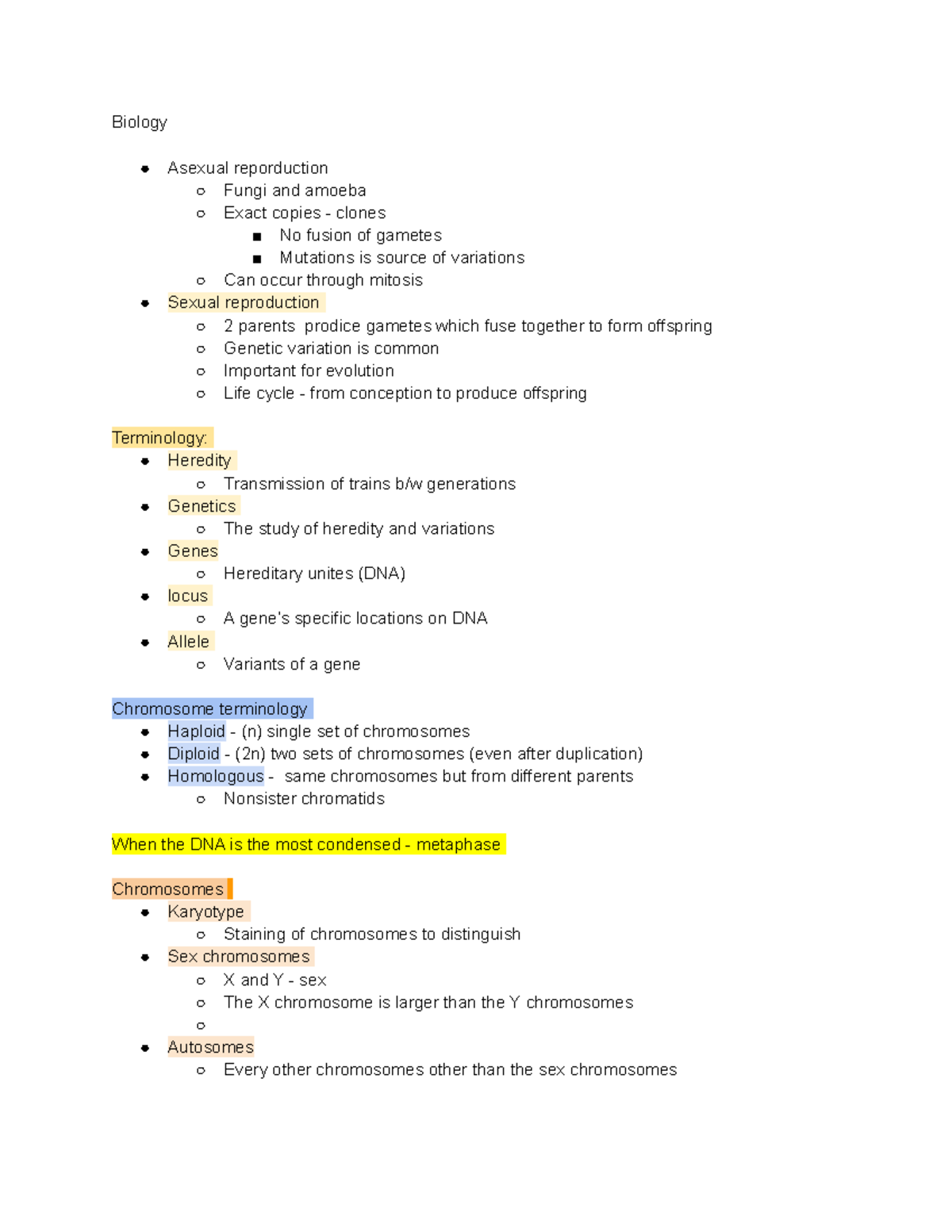 Principle of Biology 111 - BIO 111 - Studocu