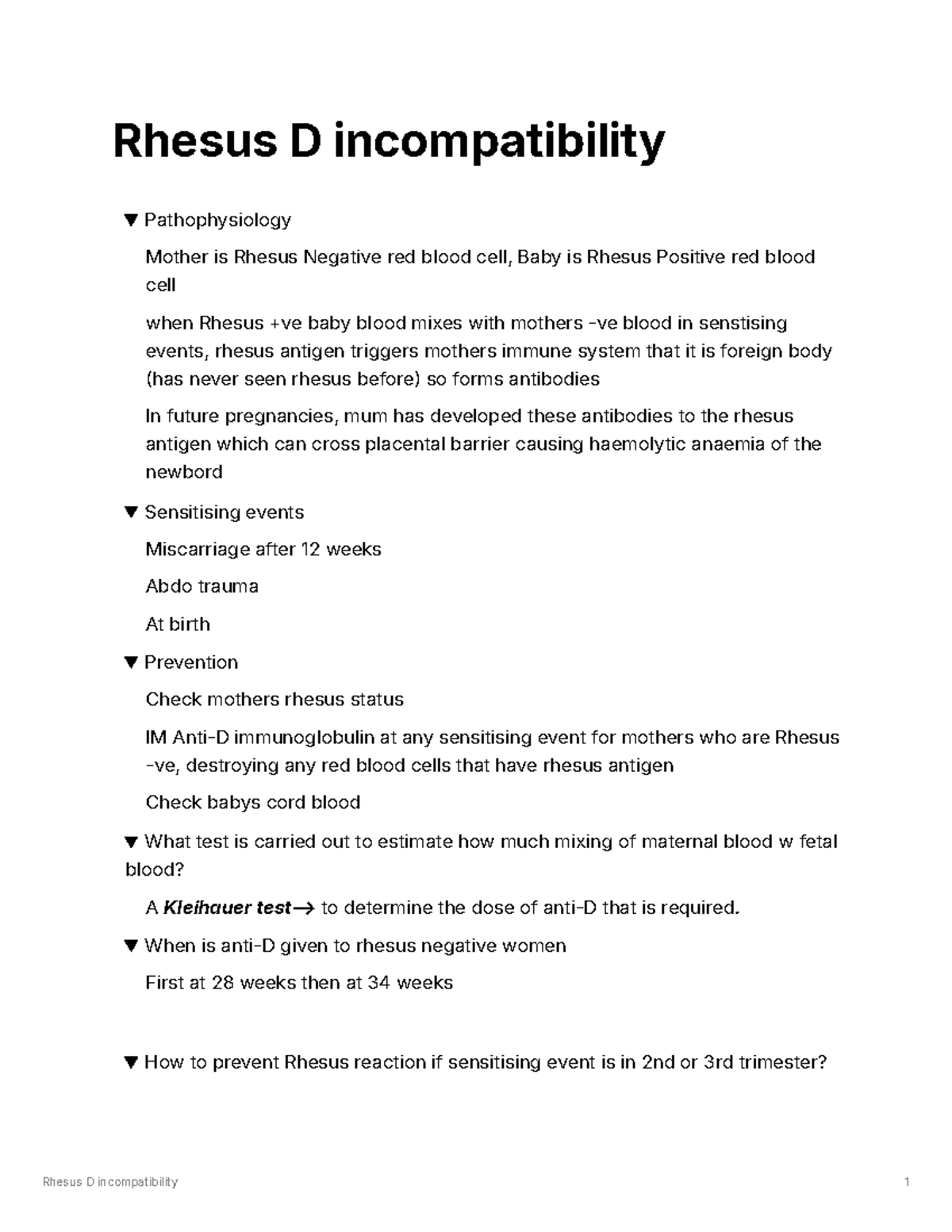 Rhesus D incompatibility - When is anti-D given to rhesus negative ...