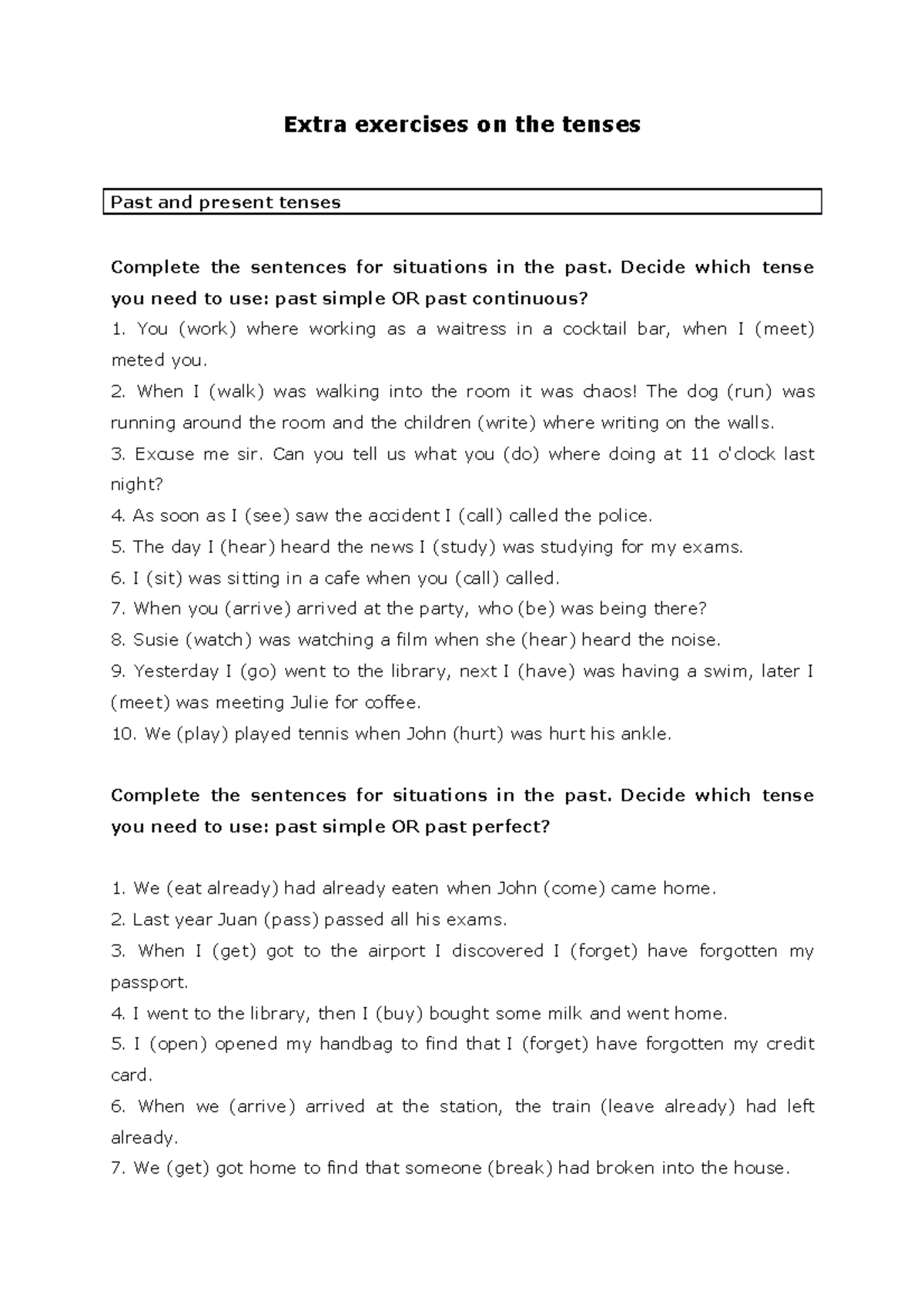 extra-exercises-on-the-tenses-decide-which-tense-you-need-to-use