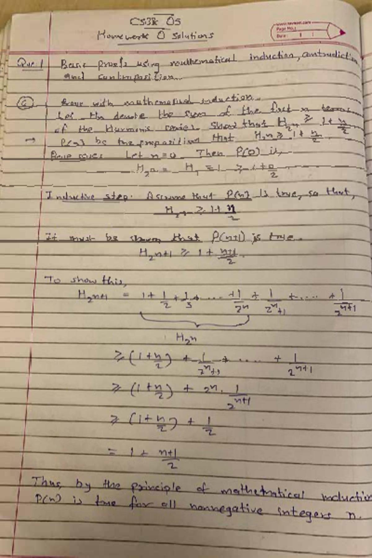HW0-Sol - Professor: Bhadrachalam Chitturi - CS330 5 /ⴀ㄀ 娀뤀 0 S•l 1i⸀渀 ...