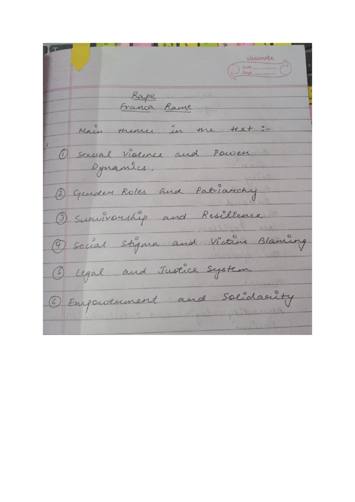 rape by franca rame - Studocu