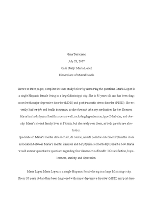 Case Study - MDD - Case Study: Major Depressive Disorder Meghan Beckett ...