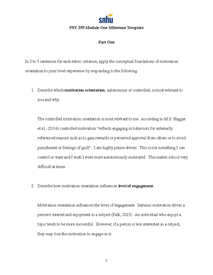 PSY Project One - PSY 355 Project One Template Complete this template ...